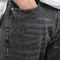 China Custom Streetwear Pant 100% Cotton Jogger Elasticated Waistband Black Men Blank Straight Leg Sweatpants for sale