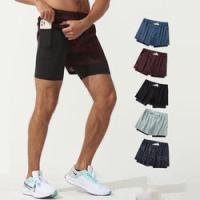 China Camo Running Shorts Men 2 in 1 Double-Deck Quick Dry Gym Sport Shorts Fitness Jogging Workout Shorts Men Sports Short Pants for sale