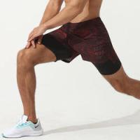 China Camo Running Shorts Men 2 in 1 Double-Deck Quick Dry Gym Sport Shorts Fitness Jogging Workout Shorts Men Sports Short Pants for sale
