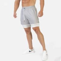 China Men 90 Polyester 10 Spandex Compressionh Quick Dry with Liner Training Running Short 2 in 1 Gym Shorts for Men for sale