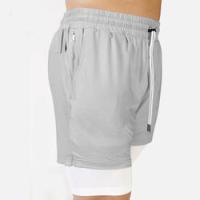 China Men 90 Polyester 10 Spandex Compressionh Quick Dry with Liner Training Running Short 2 in 1 Gym Shorts for Men for sale