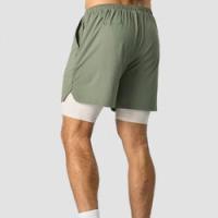 China Men 90 Polyester 10 Spandex Compressionh Quick Dry with Liner Training Running Short 2 in 1 Gym Shorts for Men for sale
