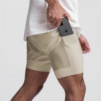China Wholesale Custom Mesh Sweat Compression 2 in 1 Print Designer Nylon Fitness Boxer Gym Workout Sports Cargo Running Men&prime;s Shorts for sale