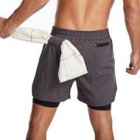 China Wholesale 2022 New Running Shorts Men 2 in 1 Double-Deck Quick Dry Sport Shorts Fitness Jogging Workout Shorts for sale