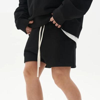 China Summer Drawstring Shorts Men Custom Brand Street Swear Running Thick French Terry Cotton Casual Short for sale