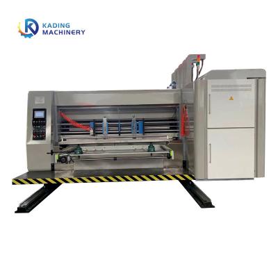 China Front Edge Feeding Corrugated Box Printing Machine With Slotter Die Cutter for sale