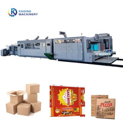 China Lead Edge Feeding Flexo Printer Slotter Vibrating Stacker For Pizza Box for sale