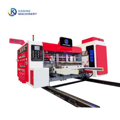 China Leading Edge Feeding Corrugated Box Printing Machine With Rotary Die Cutting for sale