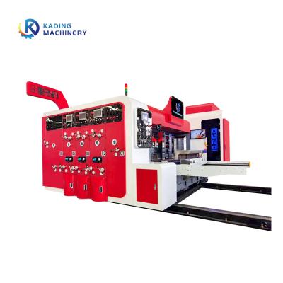 China Water Ink Corrugated Sheet Printing Machine With Vibrating Stripping Unit for sale