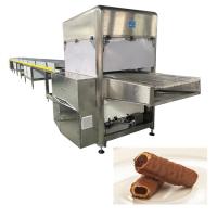 China PLC Controlled Chocolate And Wafer Enrobing Machine With Copeland Cooling System for sale