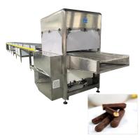 China Automatic Chocolate Enrobing Machine With 304 Stainless Steel Build And 18M Cooling Tunnel For Bakery for sale