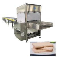 China 900 MM Belt Chocolate Coater Enrobing Line With Customized Voltage And Copeland Cooling Compressor for sale