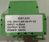 China WAYJUN  3000VDC Isolation DC current/voltage signal Conditioners Green isolation amplifier DIN35  CE approved for sale