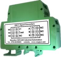 China WAYJUN 3000V isolation two wire 4-20mA loop powered RTD temperature signal transmitter DIN35 signal converter for sale