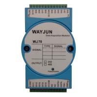 China WAYJUN 4-ch DI 4-ch Relay Output, RS485/232 Remote Module blue Data Acquisition Module I/O DIN35 for sale