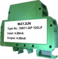 China WAYJUN 3000VDC isolation rail Loop-Powered 4-20mA Signal Isolator Green DIN35 signal converter for sale