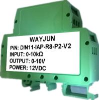 China WAYJUN 3000VDC isolation Potentiometer to DC Signal Transmitter signal converter green DIN35 CE approved for sale