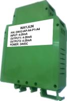 China 4-20mA/0-10V current isolation splitter WAYJUN 3000VDC  one in two out signal converter green DIN35 CE approved for sale