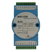China Eight channels DI to RS485 Converter, blue data acquisition module DIN35 3000V isolation for sale