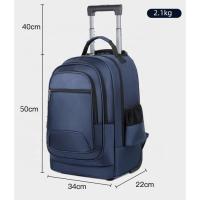China Wholesale Waterproof Trolley Backpack 50L Large Capacity Pull Rod Travel Bag Custom Logo for sale