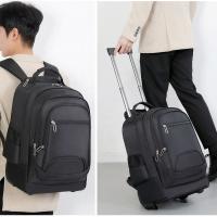 China Wholesale Waterproof Trolley Backpack 50L Large Capacity Pull Rod Travel Bag Custom Logo for sale