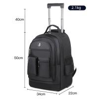 China Custom Logo Trolley Backpack with USB Charging Port 34x22x50 cm Oxford Fabric for sale