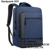 China Custom Logo Business Backpack with USB Charging Waterproof Oxford Nylon 0.6kg for sale