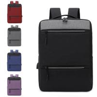 China Large Capacity Custom Logo Business Travel Backpack 15.6 Inch Student Laptop Rucksack Durable Oxford for sale