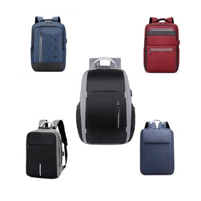 China Custom Logo Anti-Theft USB Laptop Backpack 15.6 Inch Business Travel Rucksack with Reflective Oxford Nylon for sale