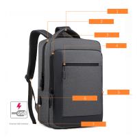 China OEM ODM 15.6 Inch Laptop Backpack Oxford USB Charging Portable Travel Rucksack for sale