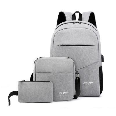 China Sympathybag 3 Piece Men Laptop Backpack Anti Theft USB Charging Custom Logo 15.6 Inch for sale