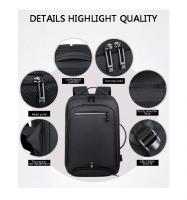 China Oxford Cloth Business Laptop Backpack with USB Charging Port 15.6 Inch Travel Bag for sale