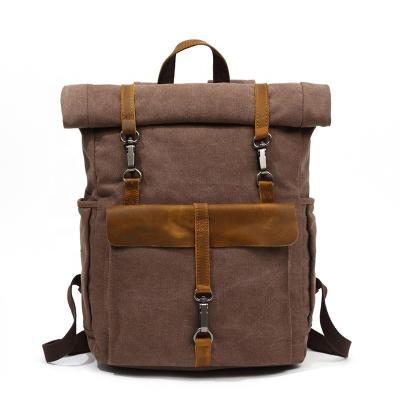 China Custom Canvas Laptop Backpack 15.6 Inch Eco Friendly Travel Bag for Men Students for sale