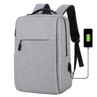 China Travel Men Computer Bag Polyester Casual Geometric USB Laptop Backpack for sale