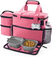 China Custom Colors Foldable PET Cat Tote Bag Dog Travel Tote with Bowl 12-15 Days Lead Time for sale