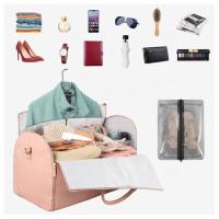 China Foldable Women's Travel Carry On Clothing Bag Large PU Leather Duffel Bag 52cm Waterproof OEM ODM for sale