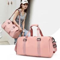China Waterproof Nylon Yoga Gym Bag 44x28x23cm with Shoe Compartment Custom Logo Travel Sport for sale