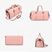 China Waterproof Nylon Yoga Gym Bag 44x28x23cm with Shoe Compartment Custom Logo Travel Sport for sale