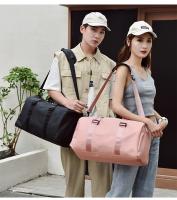China Waterproof Nylon Yoga Gym Bag 44x28x23cm with Shoe Compartment Custom Logo Travel Sport for sale