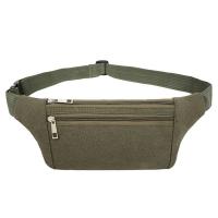 China Custom Canvas Waist Bag 34x40x10cm Multi Pocket Outdoor Leisure Tote for Men for sale