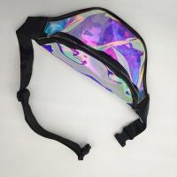 China Laser Clear PVC Holographic Fanny Pack Waist Bag Waterproof 29x10x16cm Custom Logo for sale