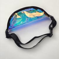 China Laser Clear PVC Holographic Fanny Pack Waist Bag Waterproof 29x10x16cm Custom Logo for sale