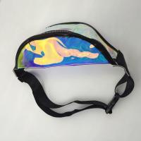 China Laser Clear PVC Holographic Fanny Pack Waist Bag Waterproof 29x10x16cm Custom Logo for sale