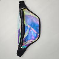 China Laser Clear PVC Holographic Fanny Pack Waist Bag Waterproof 29x10x16cm Custom Logo for sale