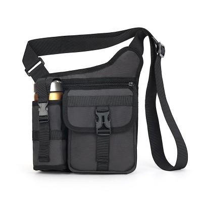 China Custom Crossbody Chest Bag with Bottle Holder for Camping Cycling Travel 600D for sale