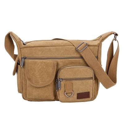 China Canvas Multi Layer Crossbody Bag Men Shoulder Bag Custom Size 11 Years OEM for sale