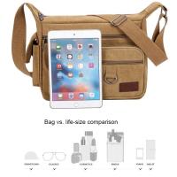 China Canvas Multi Layer Crossbody Bag Men Shoulder Bag Custom Size 11 Years OEM for sale