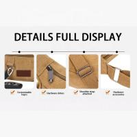 China Canvas Multi Layer Crossbody Bag Men Shoulder Bag Custom Size 11 Years OEM for sale
