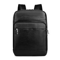 China Custom PU Leather Laptop Backpack 15.6 Inch Waterproof School Business Bag OEM for sale
