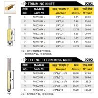 China Popular ARDEN Router Bit1/2 1/4 Straight Flute Cnc Woodworking Flat Bottom Flush Trim Router Bit for Wood  With Bearing for sale